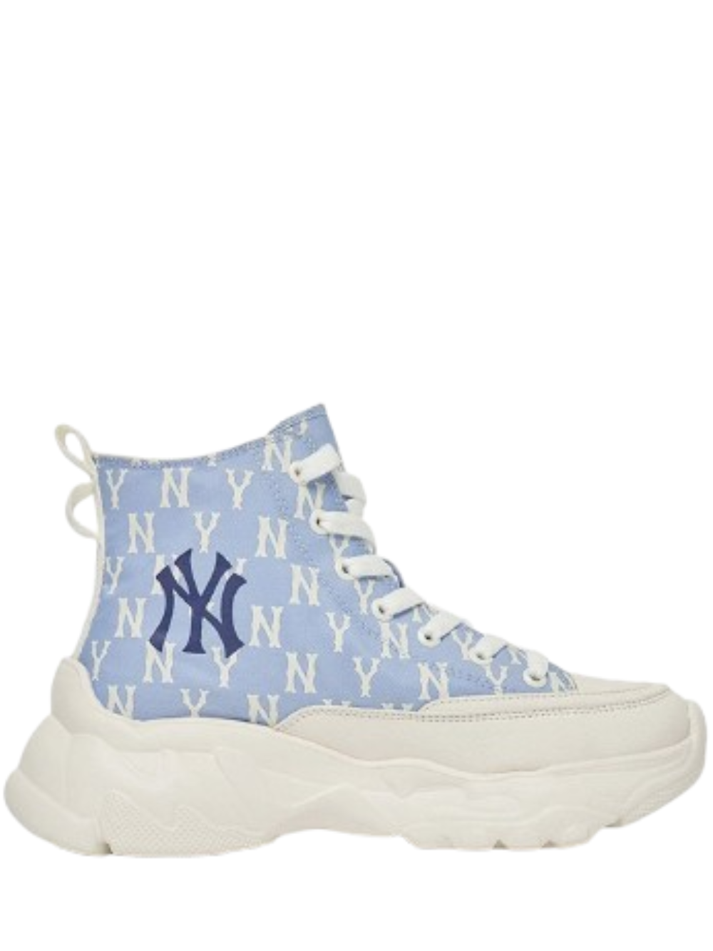 MLB CHUNKY High New York Yankees Blue platform Round Toe Rubber Sole ...